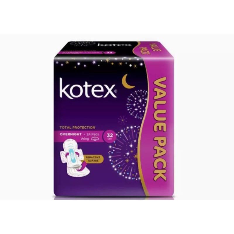 Ready Stock Kotex Luxe Ultra Thin Overnight Wing (32cm x 12s x 2) / Kotex Overnight Wing Pro ...