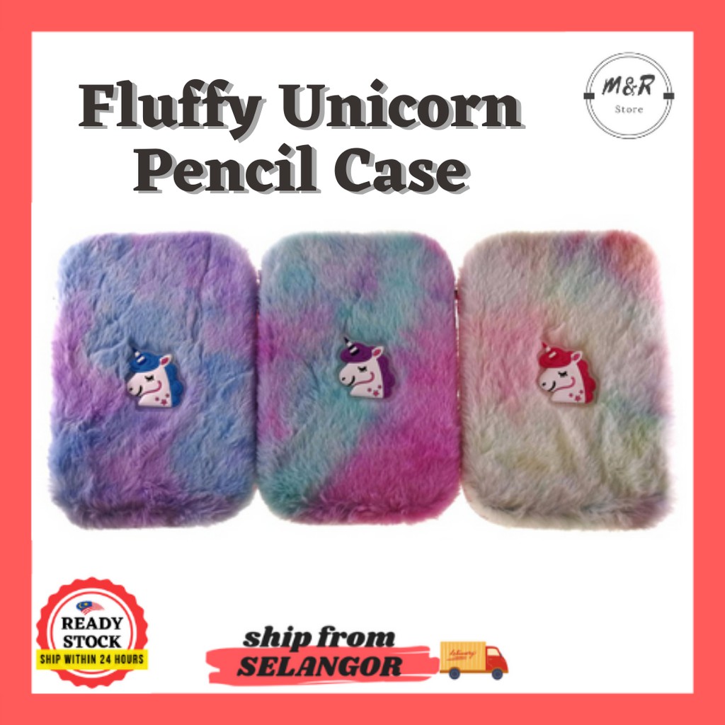 [Ready Stock] Smiggle Inspired Fluffy Unicorn Pencil Case 3D Eva ...