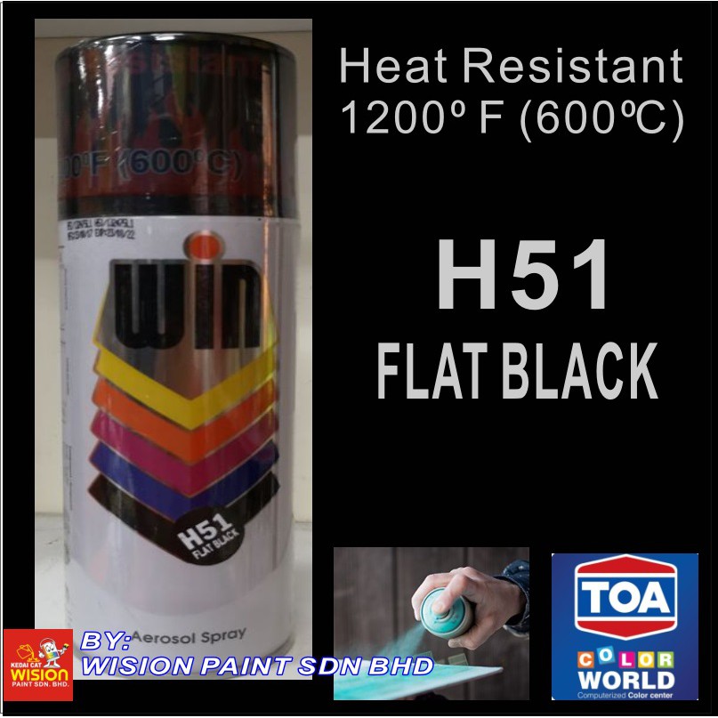 HEAT - RESISTANT SILICONE SPRAY TOA WIN Spray Paint Solid Colours ...