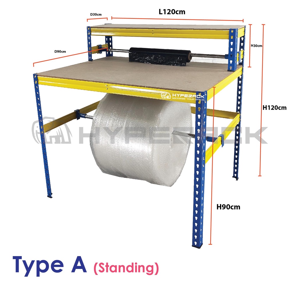 🐘[FREE SHIPPING] HYPERACK™️ Heavy Duty Packaging Table Online Seller Packing Table Boltless Rack ...
