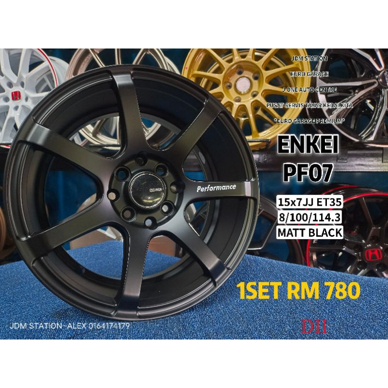 SPORT RIM BARU ENKEI PF07 15INC WIRA WAJA PERSONA SAGA VVT JAZZ CITY ...