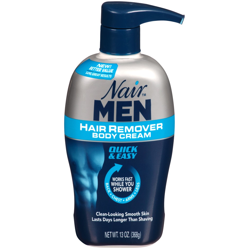 Nair, For Men, Hair Remover Body Cream, Back, Chest, Arms and Legs ...