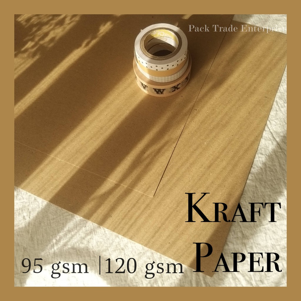 [ 20/50/100 PCS ] A4 A3 Kraft Paper Craft Paper/ Gift Wrapping/ Kertas ...
