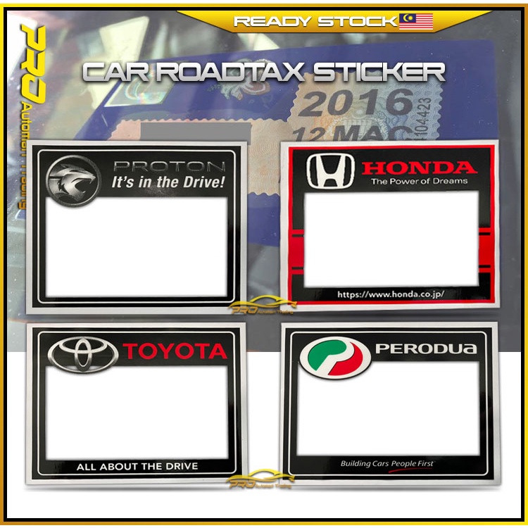 Universal Car Road Tax Roadtax Sticker Perodua Proton Honda Toyota ...