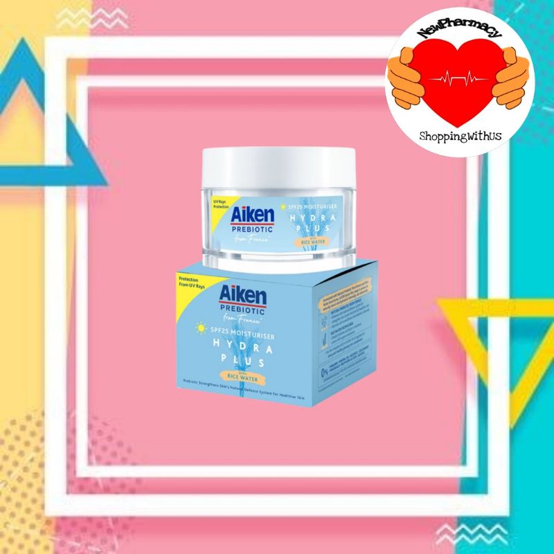 Aiken Prebiotic SPF25 Moisturiser Hydra Plus With Rice Water 40g (Exp ...