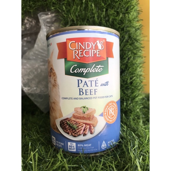 Cindy recipe complete pate with beef 400g cat wet food | Shopee Malaysia