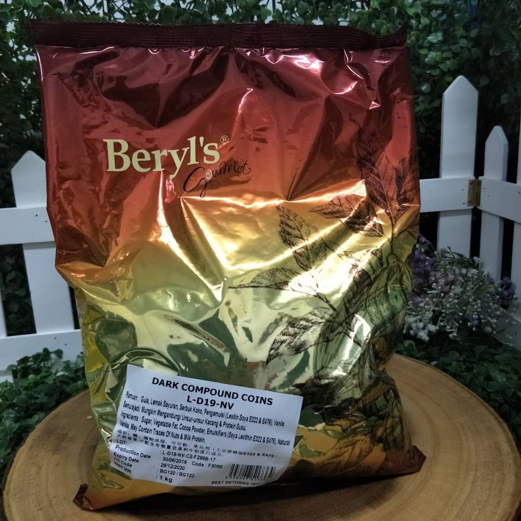 Beryl's Chocolate Compound Coin Beryls Dark Compund Chips 钱币型巧克力 巧克力豆 ...