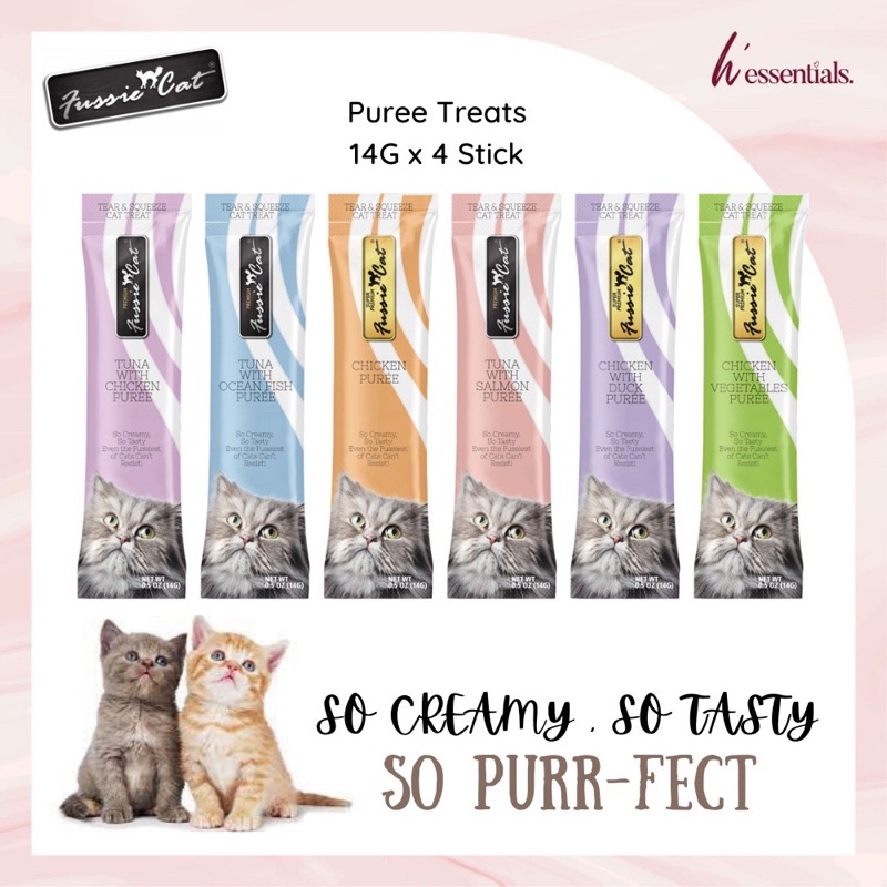 LOOSE Fussie Cat Puree Treats 14G Liquid Snack / Cat Treat / Creamy ...