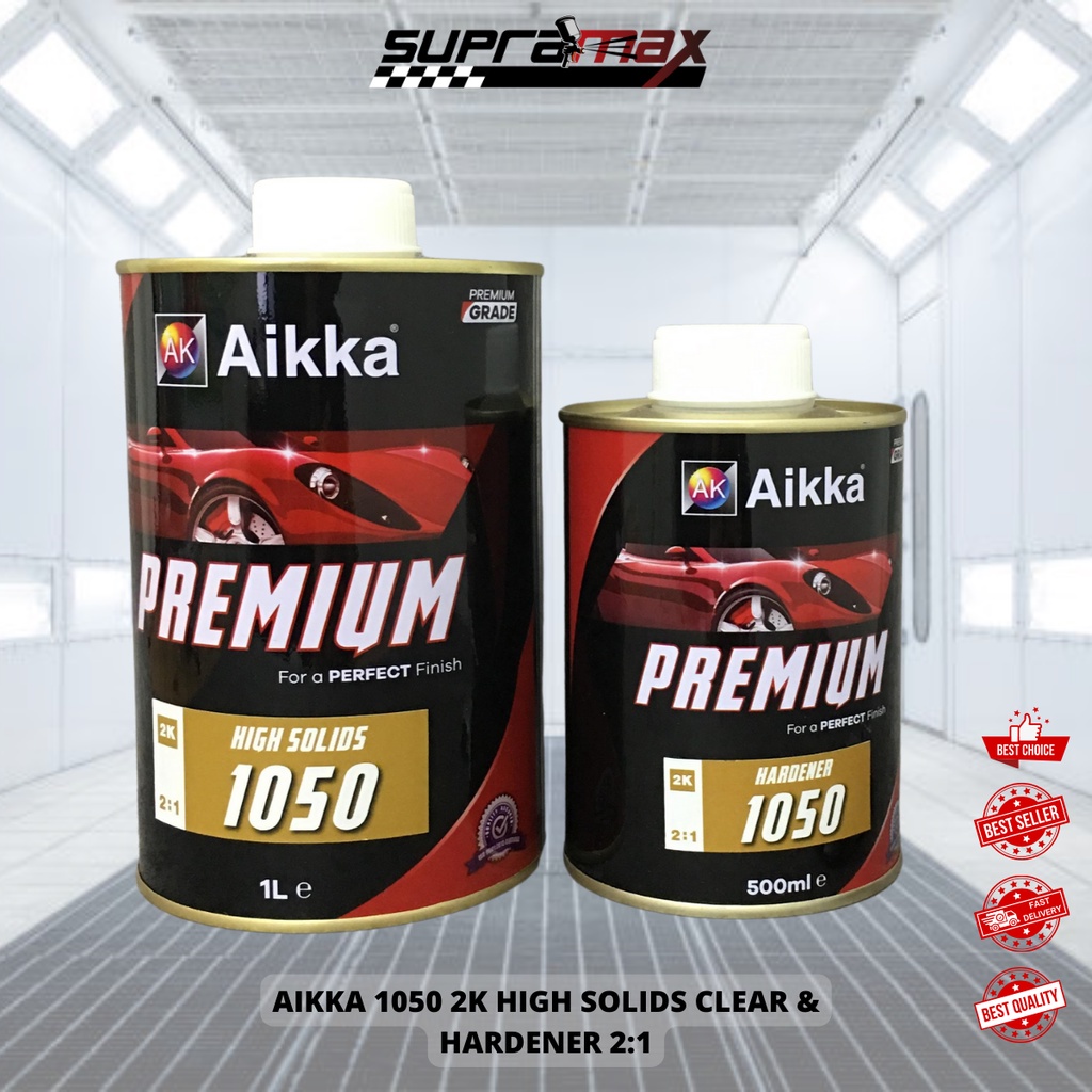 AIKKA 1050 2K High Solid Clear & Hardener 2:1/ Clearcoat For Spray Car Motor/ Lacquer Kereta 光油 ...
