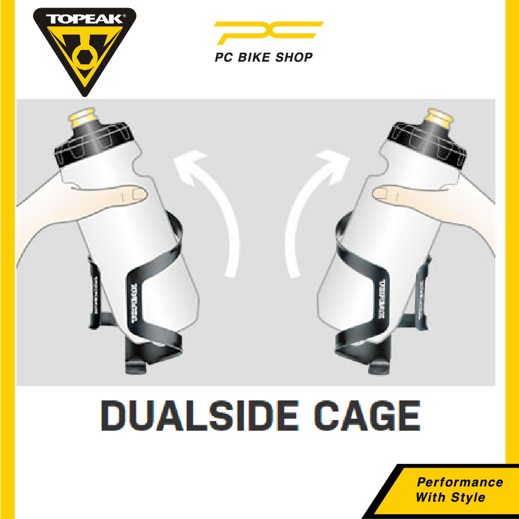 TOPEAK DUALSIDE CYCLING BOTTLE CAGE Bicycle Drink Holder Water Bottle ...