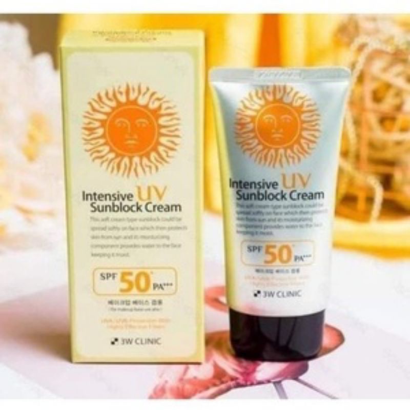 3W CLINIC Intensive UV Sunblock Cream SPF 50+ PA +++ 70ml - [ original ] | Shopee Malaysia