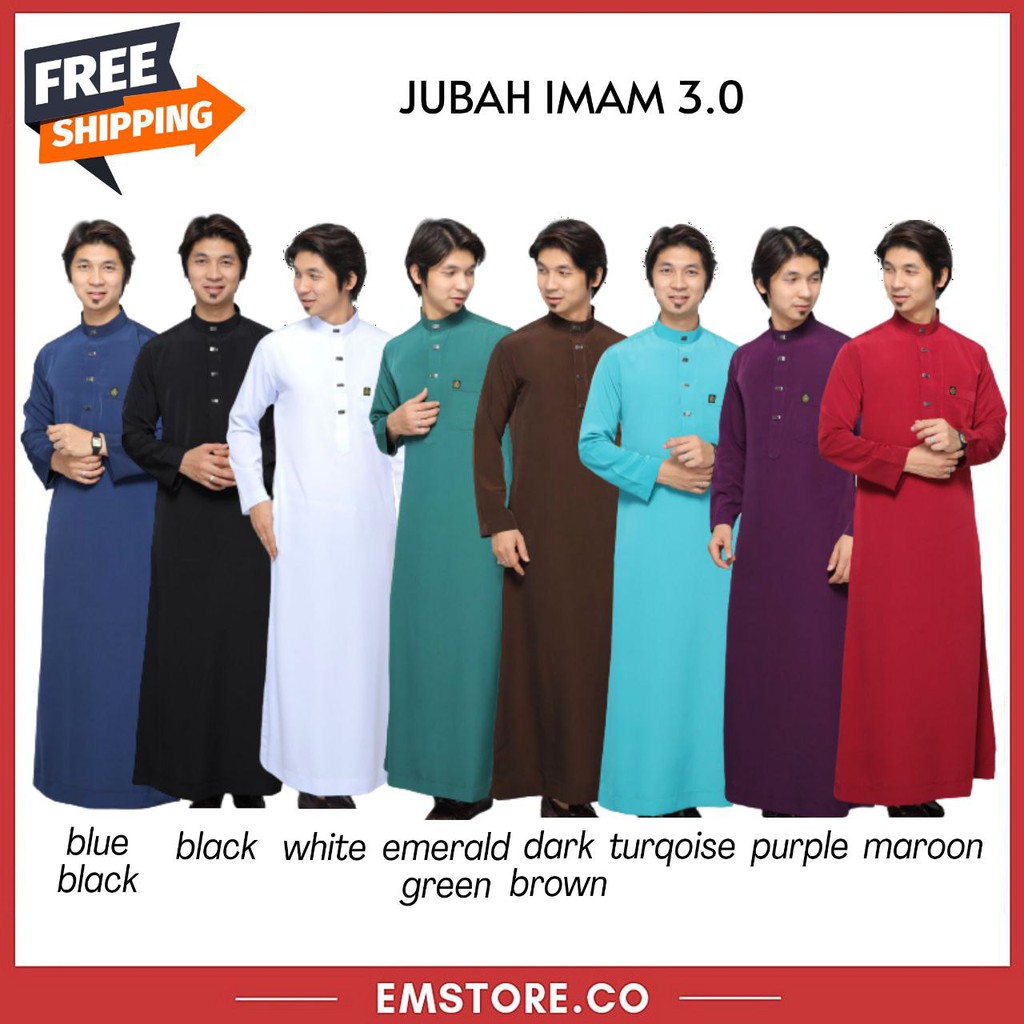 JUBAH LELAKI DEWASA | JUBAH UMRAH HAJI / JUBAH IMAM LENGAN PANJANG ...