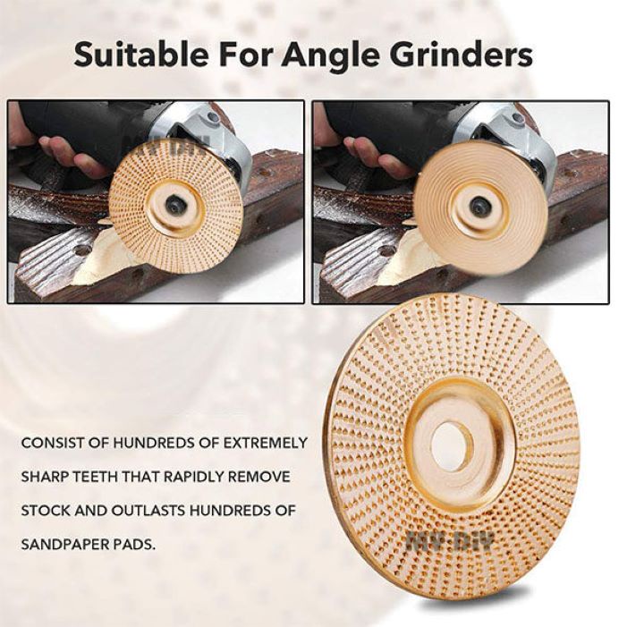 MYDIYHOMEDEPOT - ANGLE GRINDER WOOD CARVING DISC WOOD GRINDING WHEEL ...