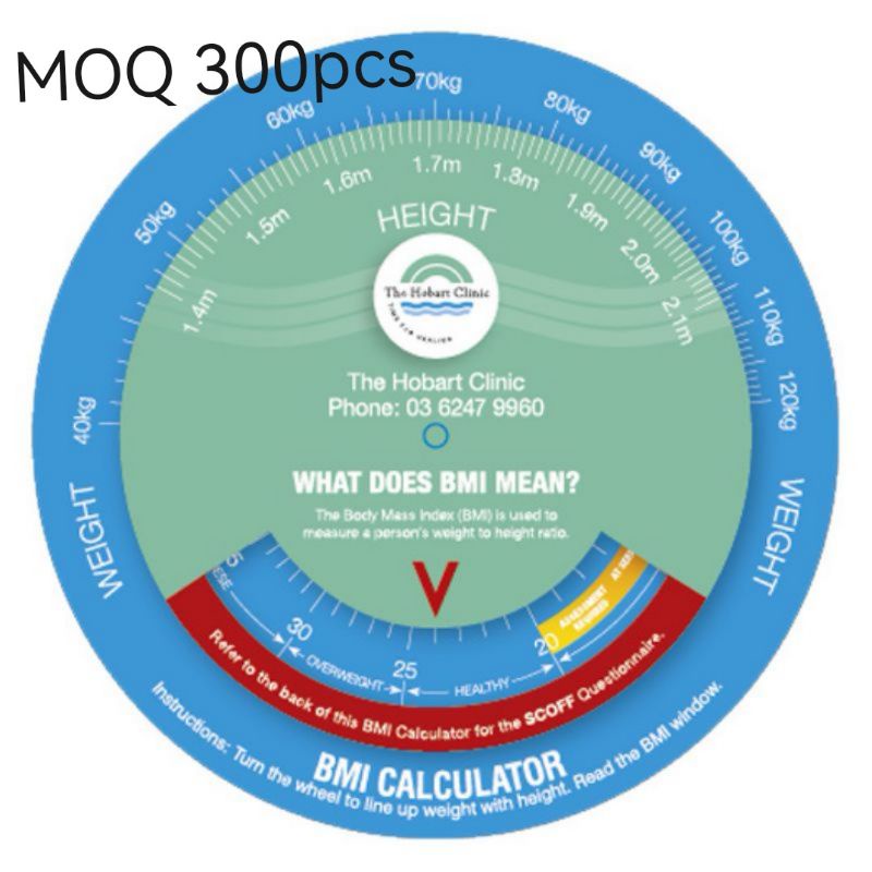 Custom Card Wheel Chart/ BMI Chart / Pregnancy Chart MOQ 300PCS ...