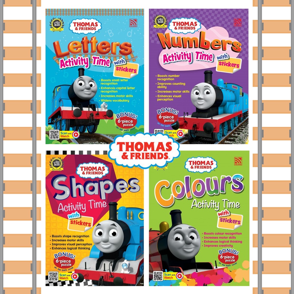 Thomas and Friends - Shapes Activity Time with Stickers | Shopee Malaysia