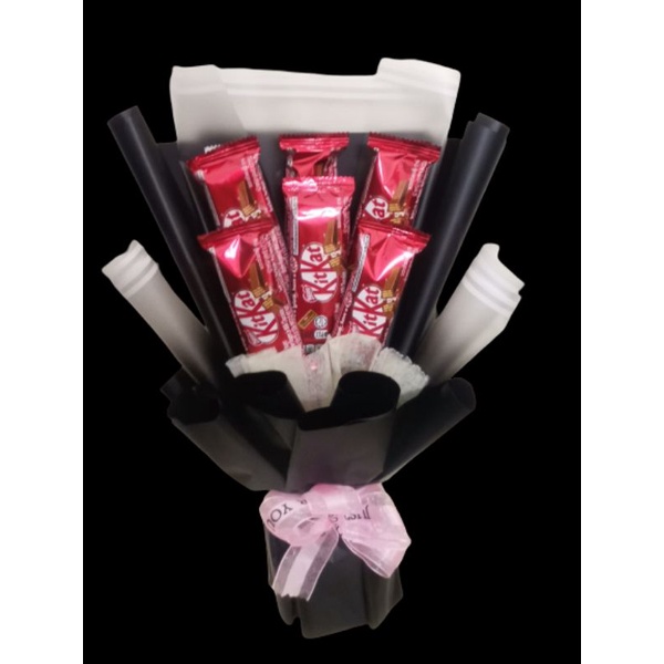 L size Bouquet Chocolate /KIT KAT/ CADBURY / Bunga Coklat / Bouquet ...