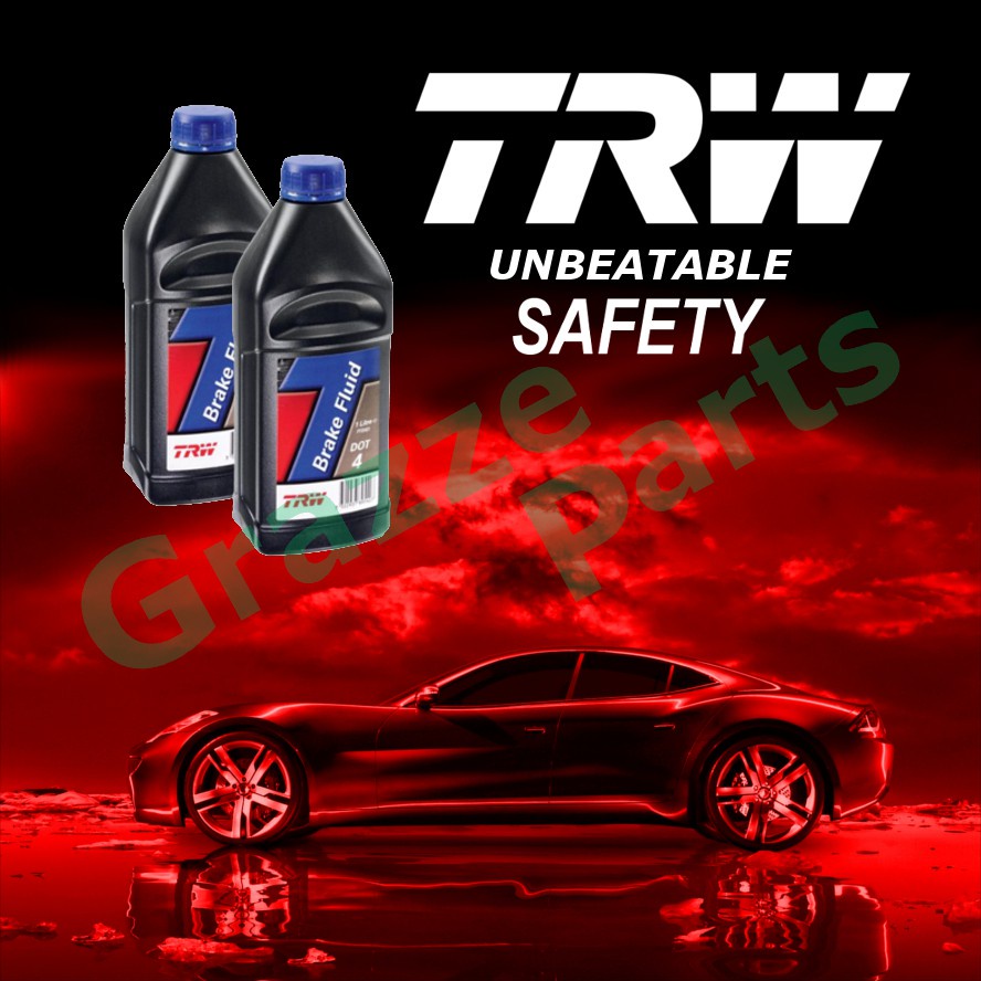 (1L) TRW Brake Fluid Dot4 Dot 4 Rigorously tested to guarantee safety ...