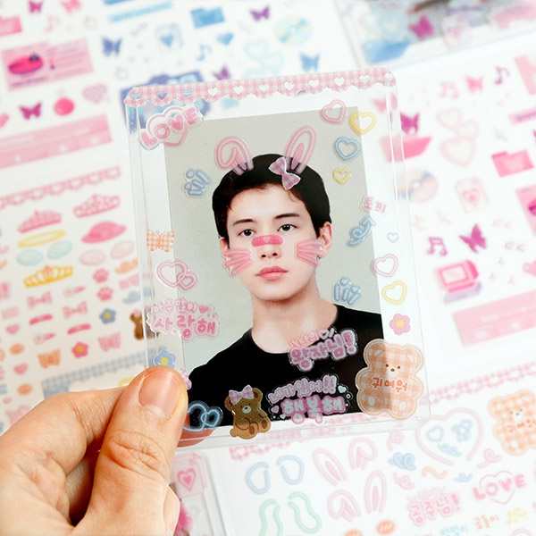 Daiso Korea New Epoxy & PVC Deco Sticker Toploader Deco Sticker Korea ...