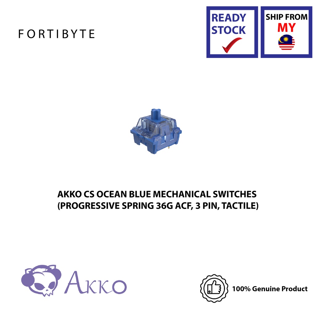 Akko CS Ocean Blue Mechanical Switches / Custom Keyboard Mechanical ...