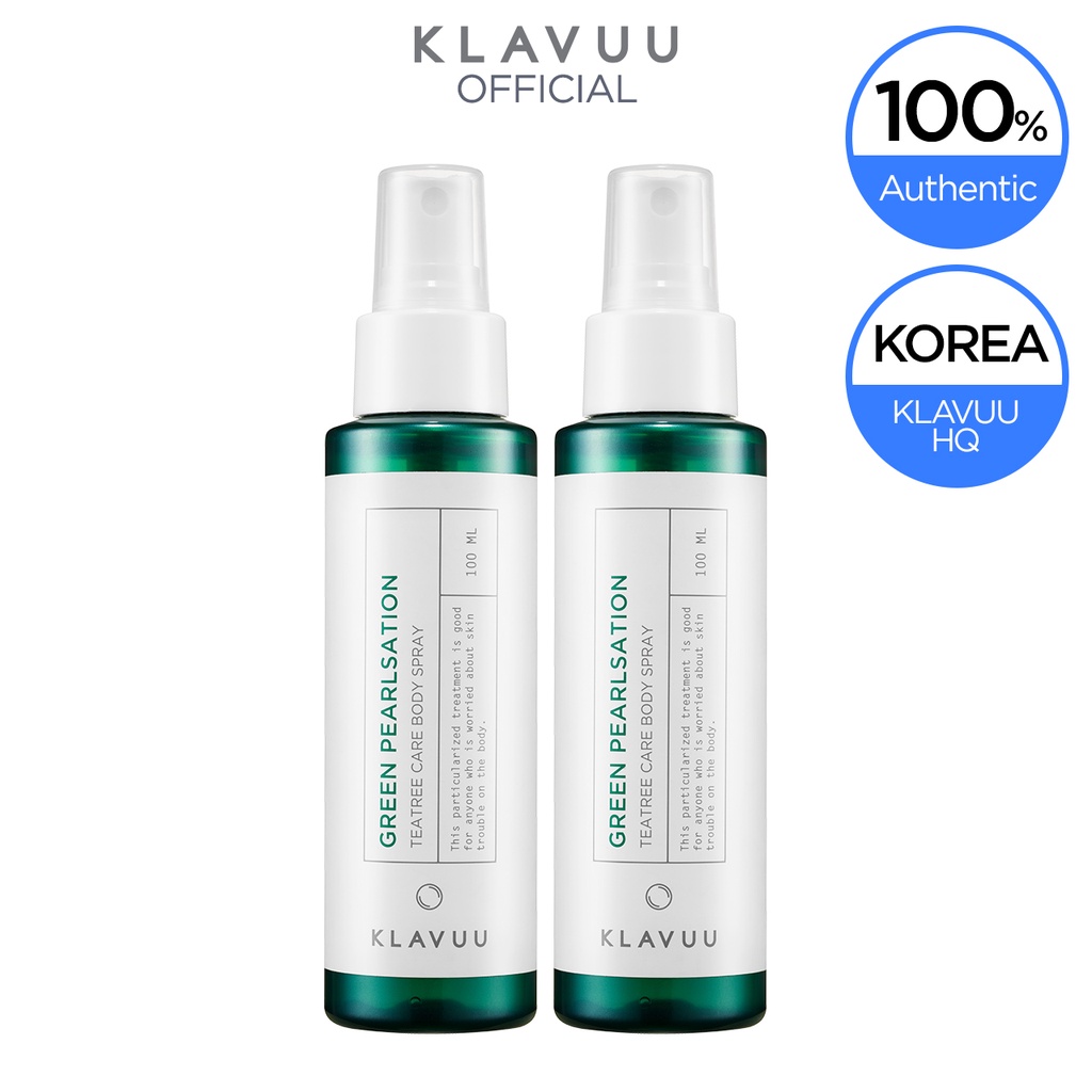 [KLAVUU OFFICIAL] GREEN PEARLSATION Teatree Care Body Spray Duo (100ml ...