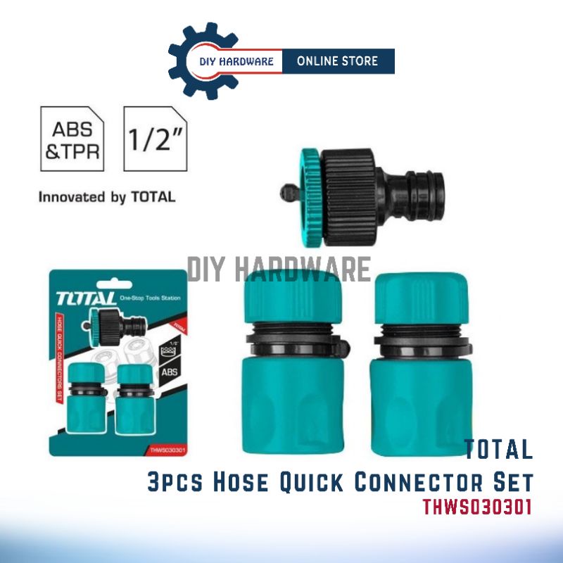 TOTAL Hose Quick Connector Set (3 Pcs) THWS030301 | Shopee Malaysia