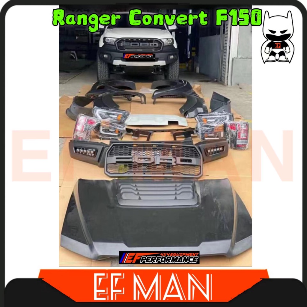 FORD RANGER T6 T7 T8 CONVERT F150 BODY KIT FENDER FRONT BONNET GRILLE ...