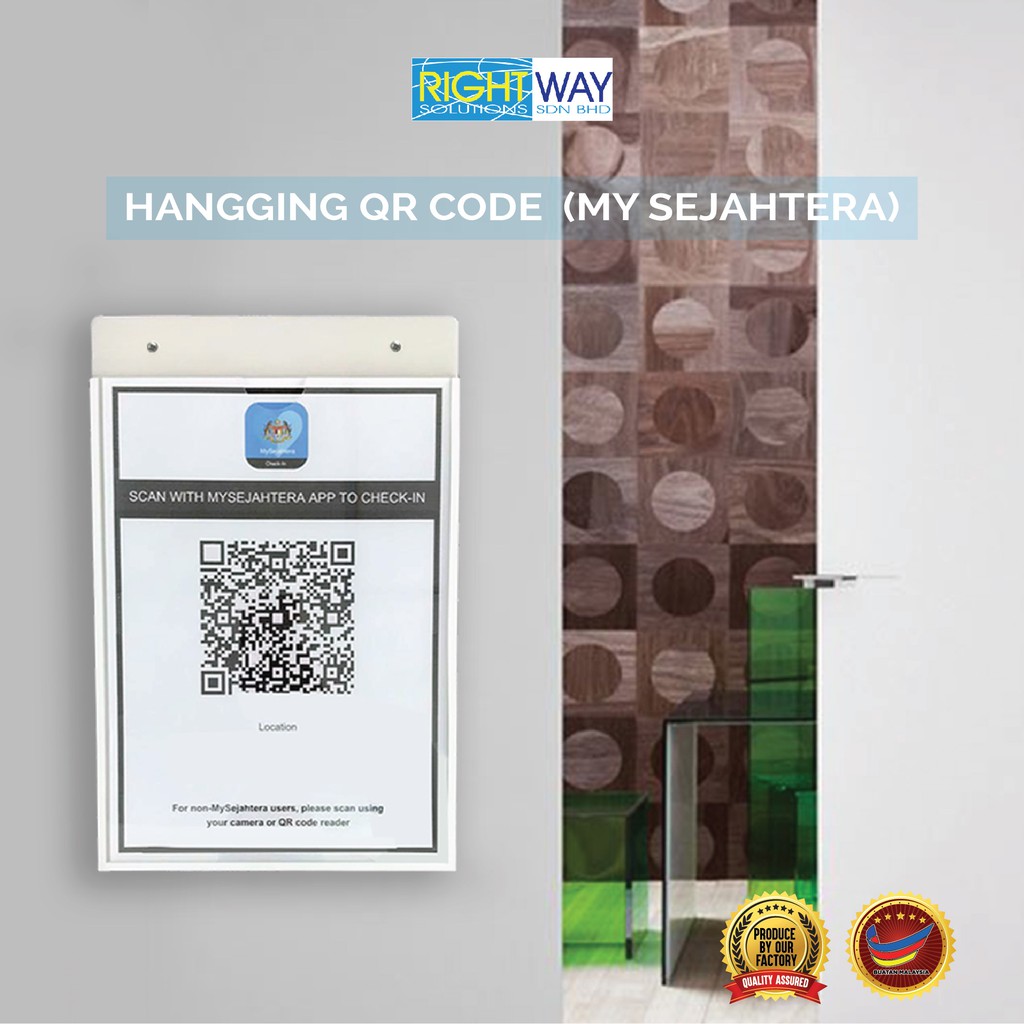 MYSEJAHTERA QR CODE WALL DISPLAY PANEL | SELLER FROM MALAYSIA | 3mm ...