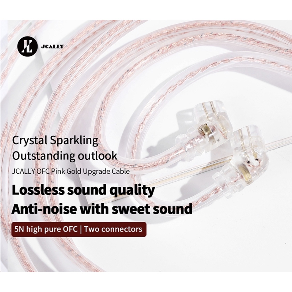 Jcally PJ2 5N OFC Oxygen-free copper upgrade Replacement Cable with Mic ...