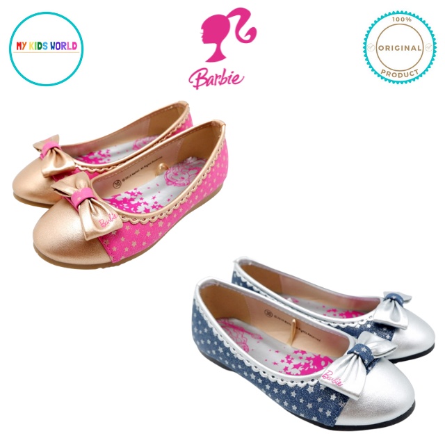 Barbie Shoes Kids Ballerina - Pink/Navy | Shopee Malaysia