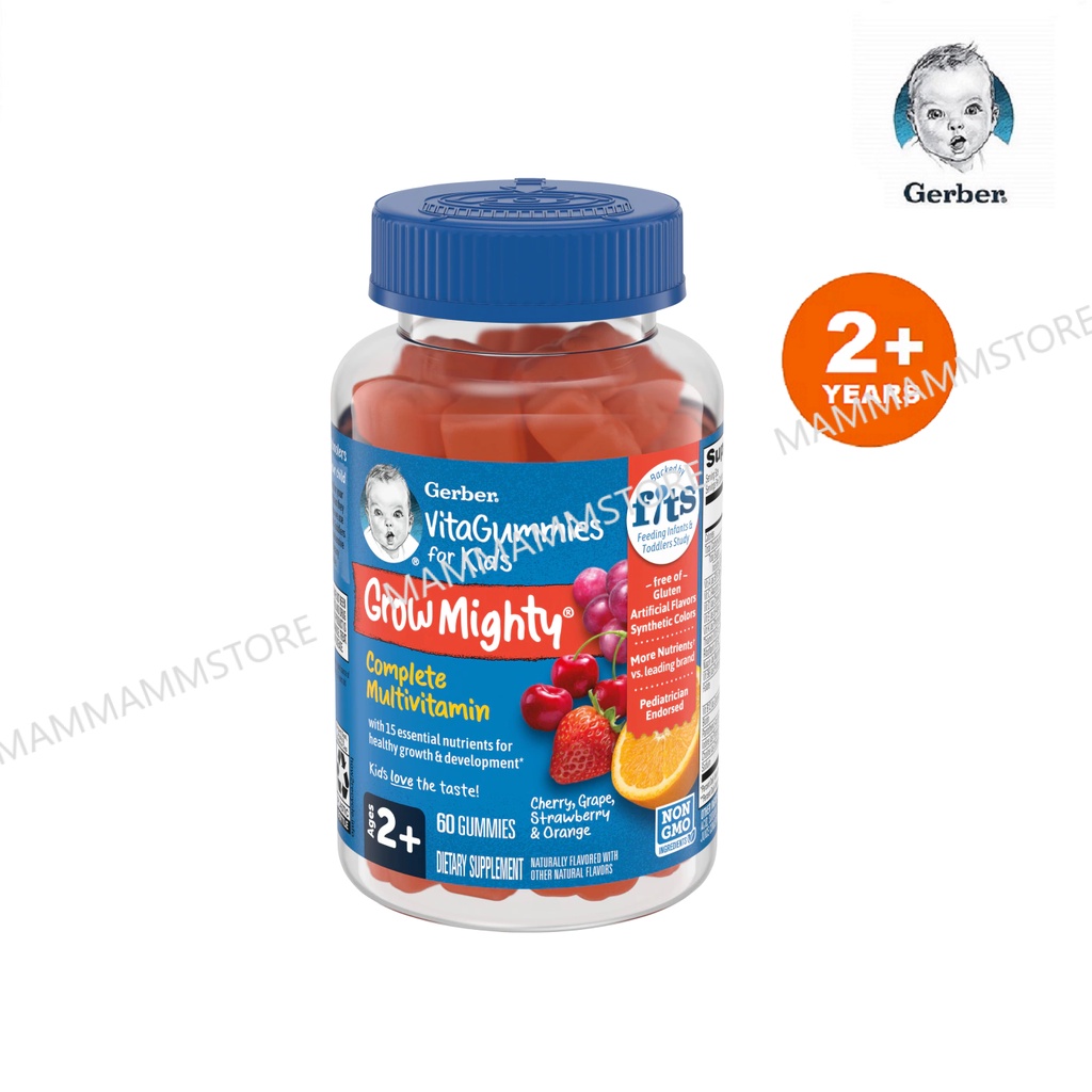 Gerber Gummy Grow Mighty Complete Kids Multivitamin 60 gummies for 2 ...