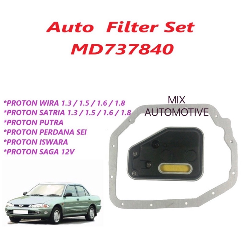 Auto Transmission Filter Kit Set ATF MD737840- PROTON WIRA / SATRIA ...