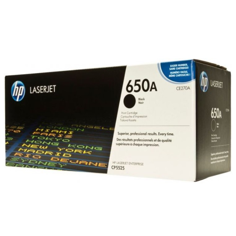 ORIGINAL HP CE270A HP 650A BLACK TONER CARTRIDGE 13.5K PAGES | Shopee ...