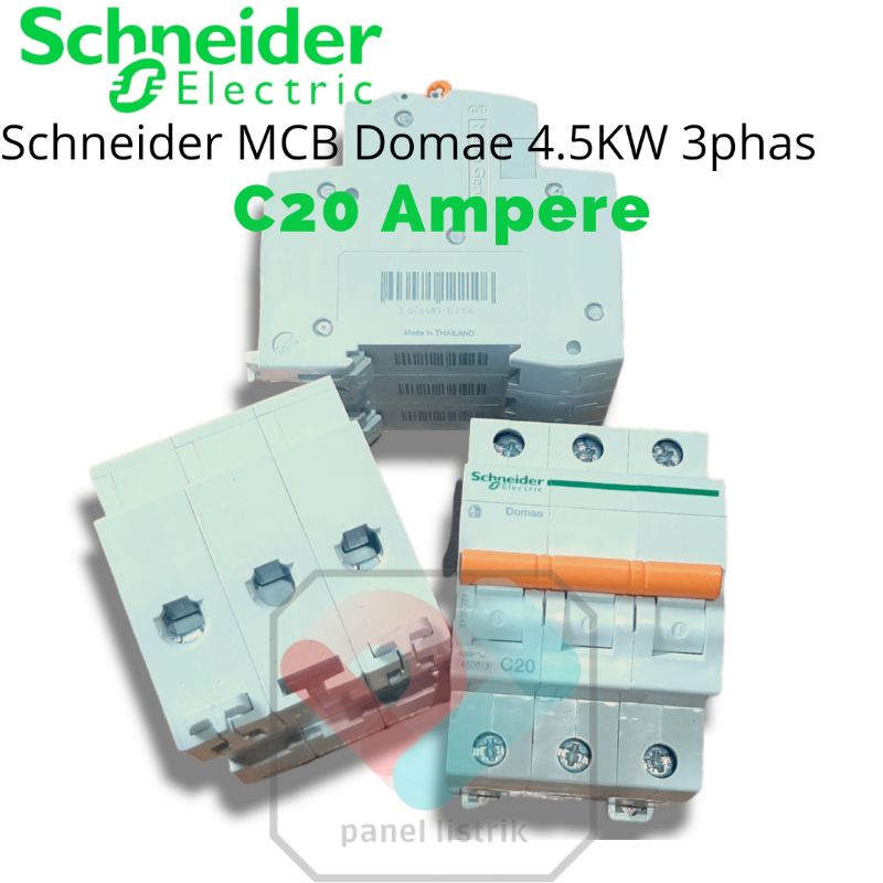 Schneider Domae Mcb 3 Phase 20a / 3Phase 20a / ORIGINAL SNI Mini ...