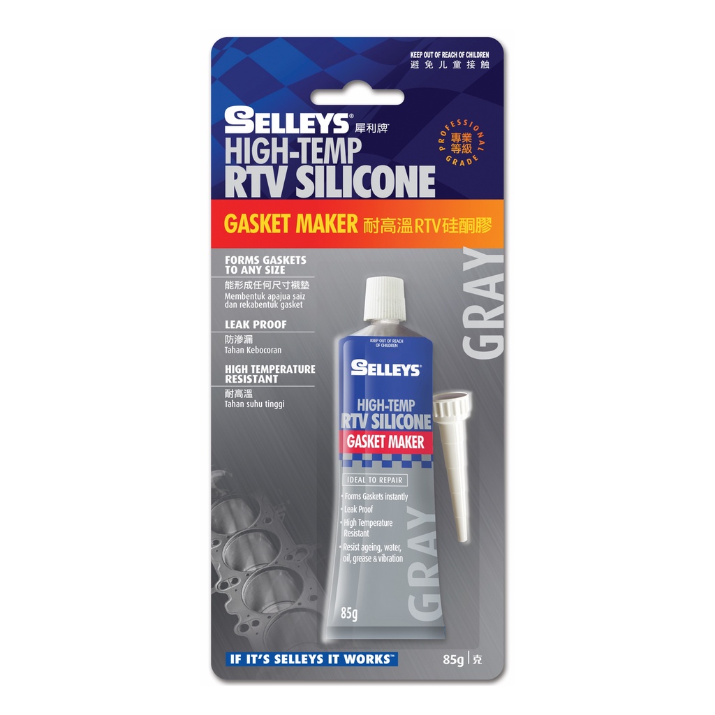 Selleys High-Temp RTV Silicone Gasket Maker 85g (Grey) | Shopee Malaysia