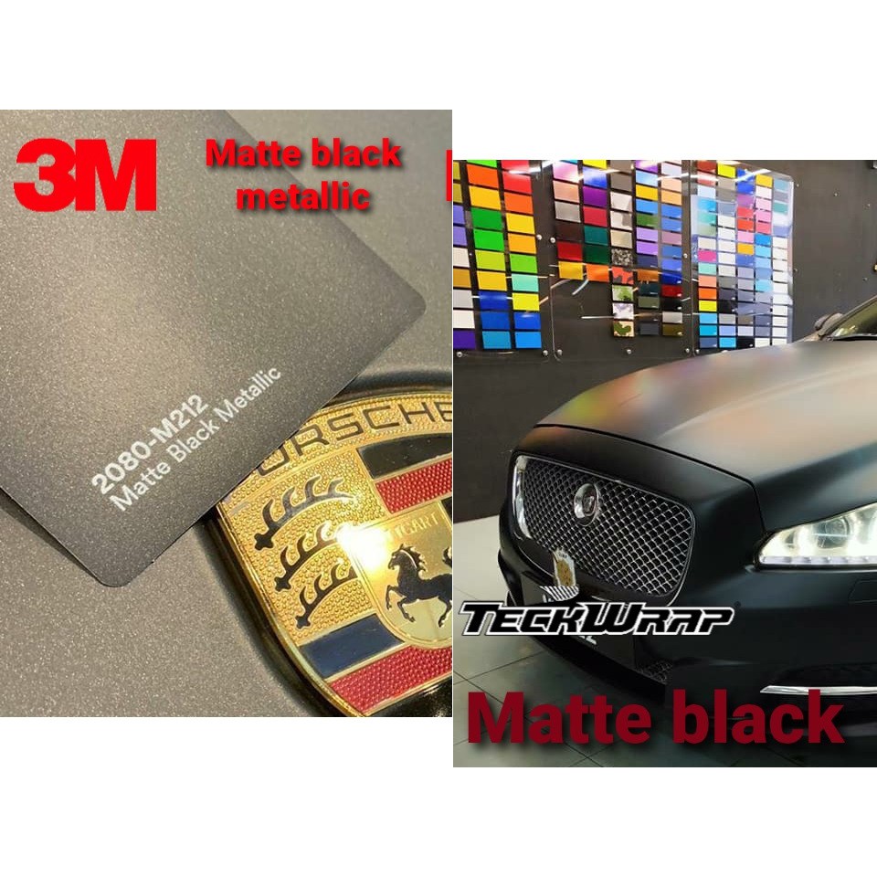 Matte Black Car Wrap Vinyl Film 1METER*1.52METER BIKE DIY Stickers ...