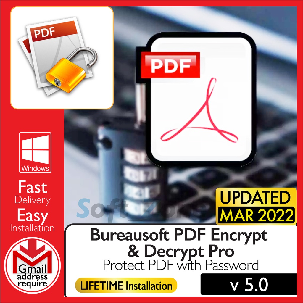 Bureausoft PDF Encrypt & Decrypt Pro 5.0 - Protect PDF with Password [WINDOWS x64] - Digital ...