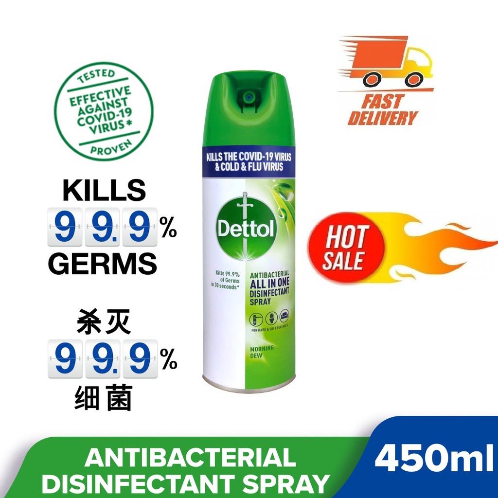 Dettol Disinfectant Spray Morning Dew/Crisp Breeze 450ml | Shopee Malaysia