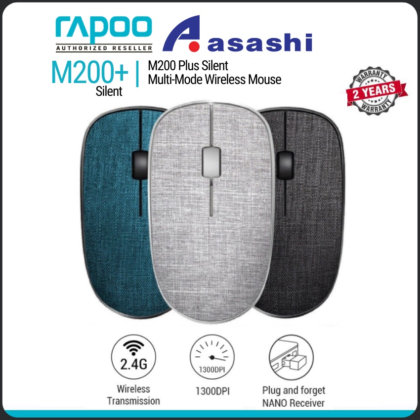 Rapoo M200 Plus Silent Multi-Mode Wireless Bluetooth 4.0/ Wireless 2 ...