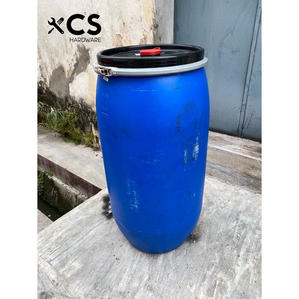 ReadyStock!!!🔥120/160/200liter Tong Biru Bulat with Clip(Used) | Shopee ...