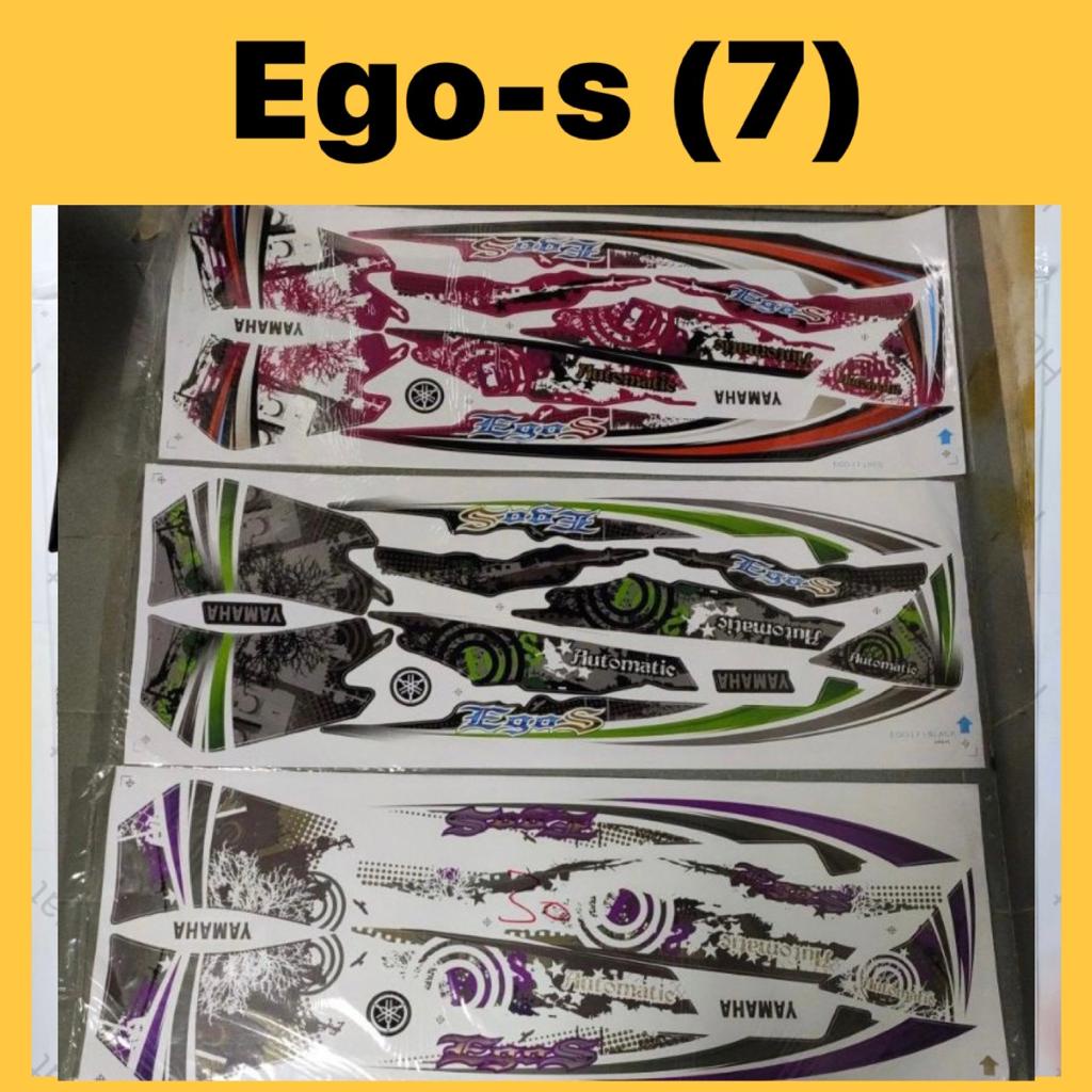 Stiker body yamaha egos ego s (7) white black red sticker stripe EGO-S ...