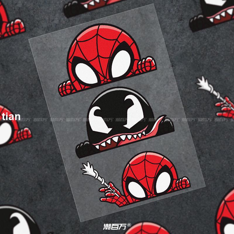 [Car Sticker] Spiderman Venom Cartoon Window Car Sticker Fuel Tank Cap ...