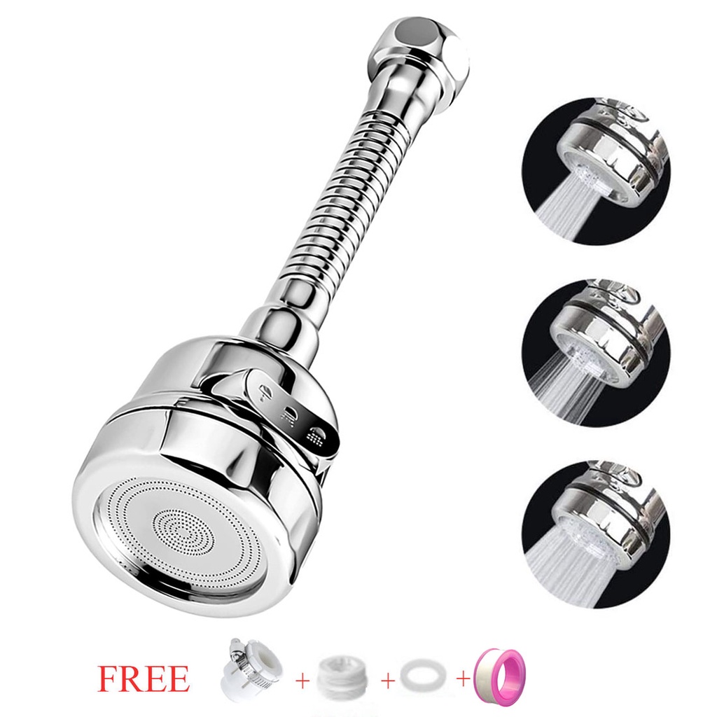 17cm Kitchen Faucet, 3 Level Adjusting 360 Degree Rotate Pressurized ...