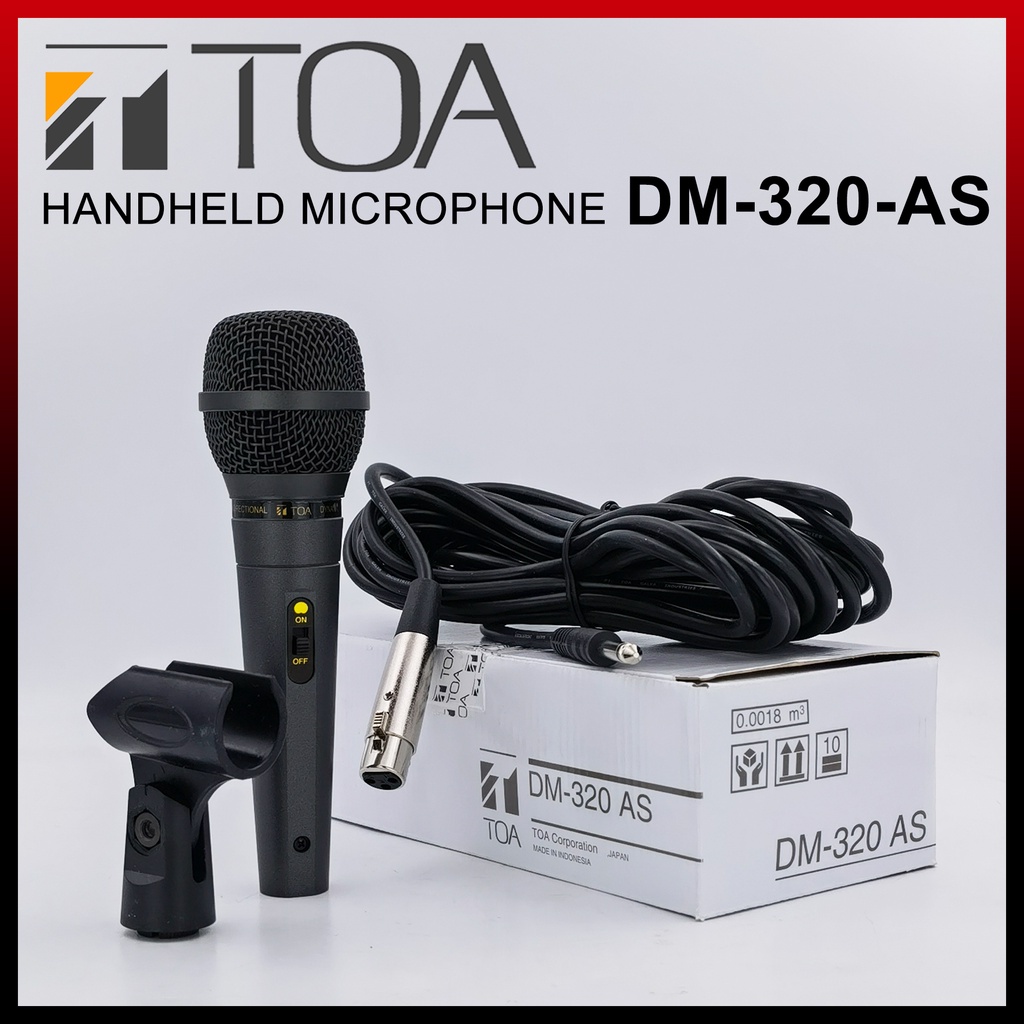 TOA DM-320 Handheld Microphone Dynamic Mircophone With 7.5 Meter ...