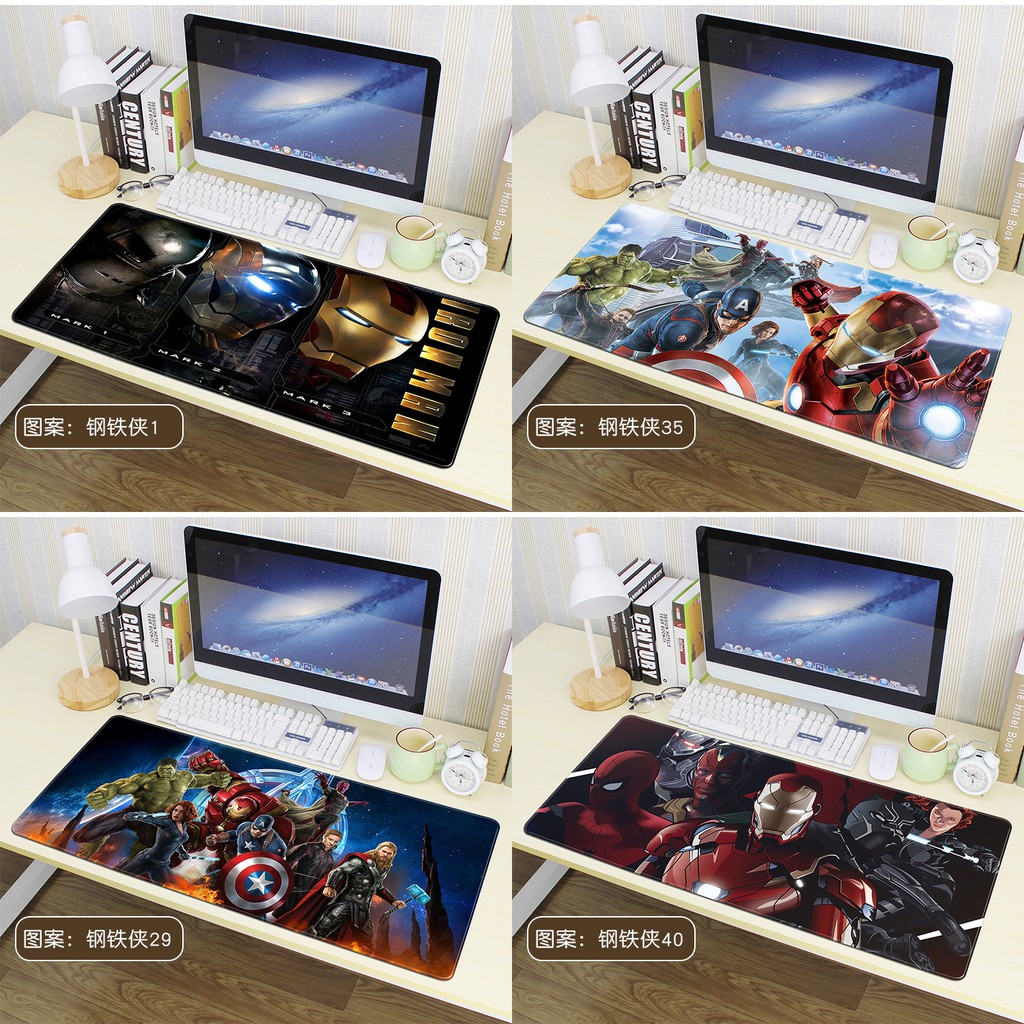 iRon Man / Spider man / Batman Gaming Mat Non-slip Anti Fray Stitching ...