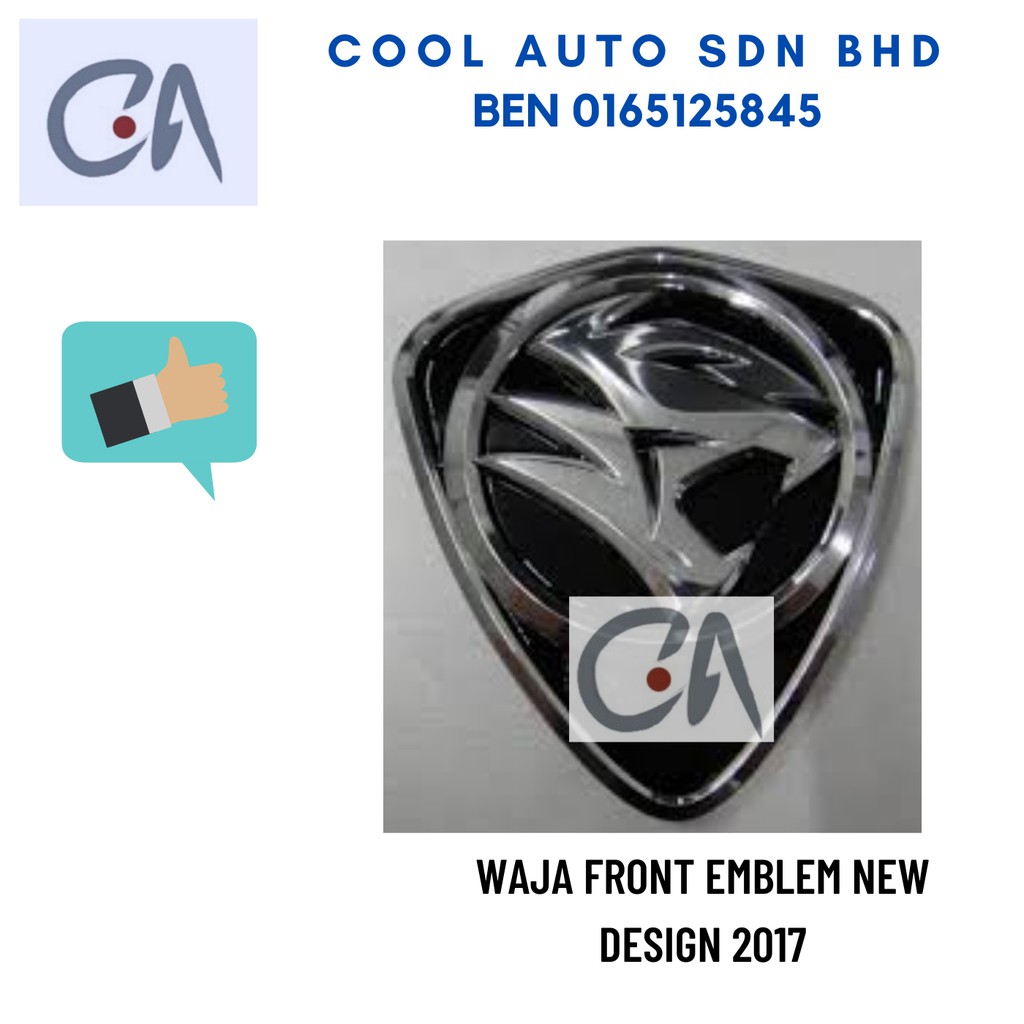 🔥READY STOCK 🔥WAJA FRONT EMBLEM NEW DESIGN 2017 | Shopee Malaysia