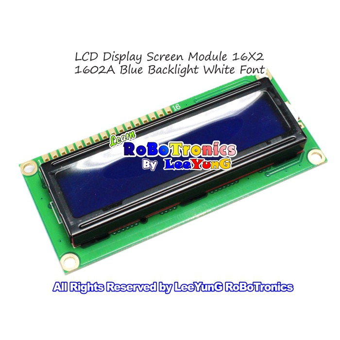 LCD 1602 HD44780 16x2 Blue Display Screen Backlight Arduino Raspberry ...