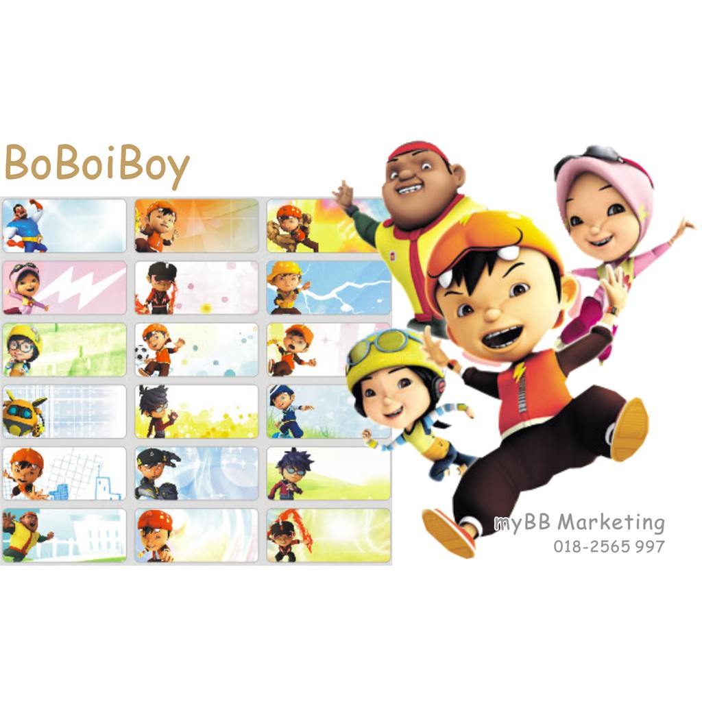 BoBoi Boy Name Sticker (Waterproof) | Shopee Malaysia