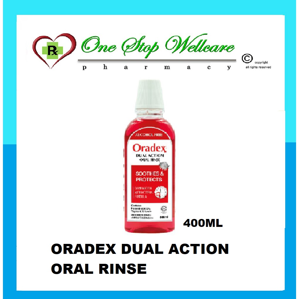 ORADEX DUAL ACTION ORAL RINSE 400ML (EXP:08/2025) | Shopee Malaysia