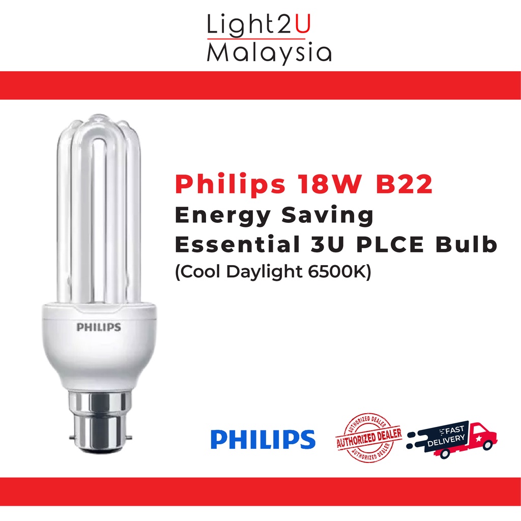 Philips 18W B22 Energy Saving Essential PLCE Bulb - Cool Daylight 6500K ...