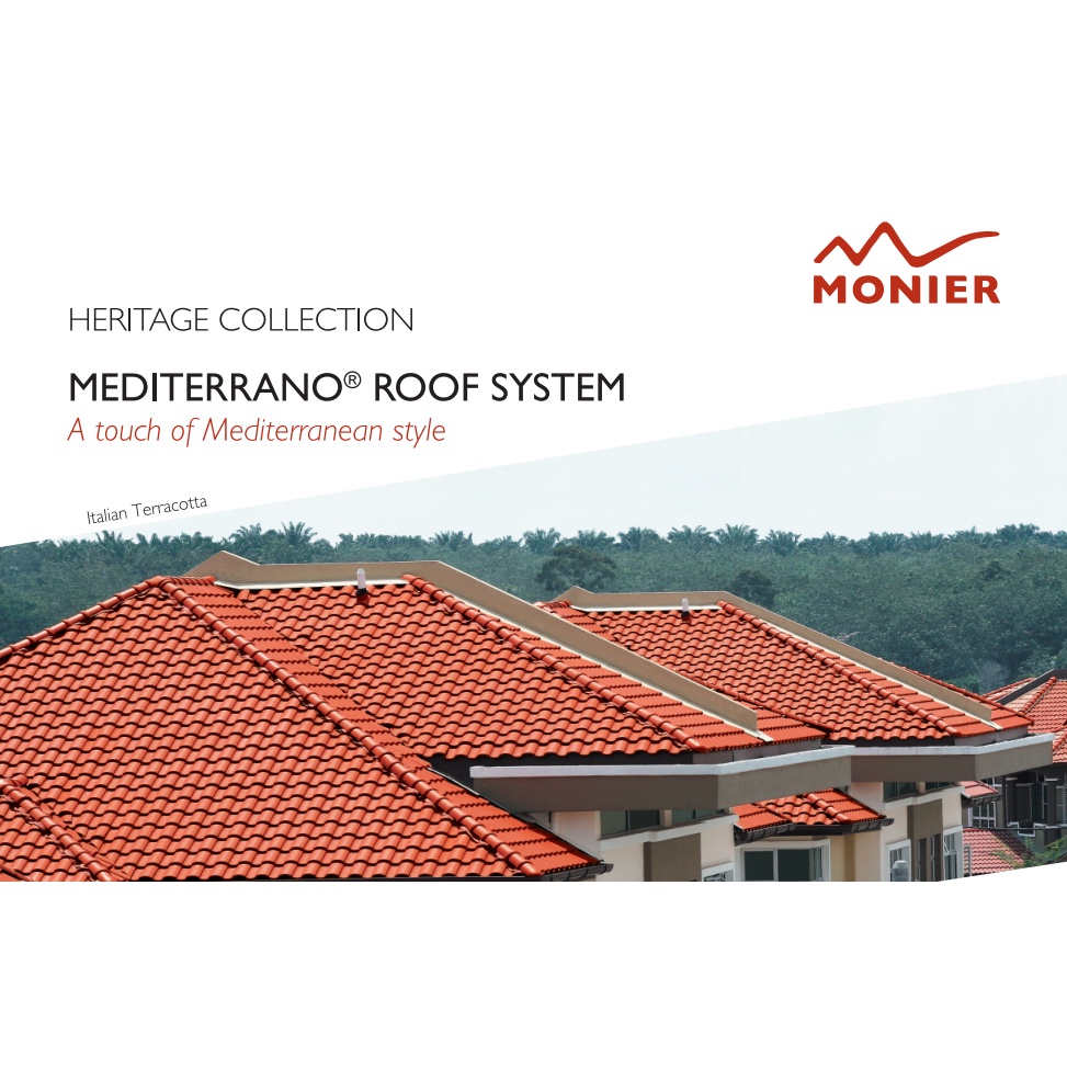 [1 PC] BMI MONIER Mediterrano Roof Tile California Atap Genting Bumbung ...